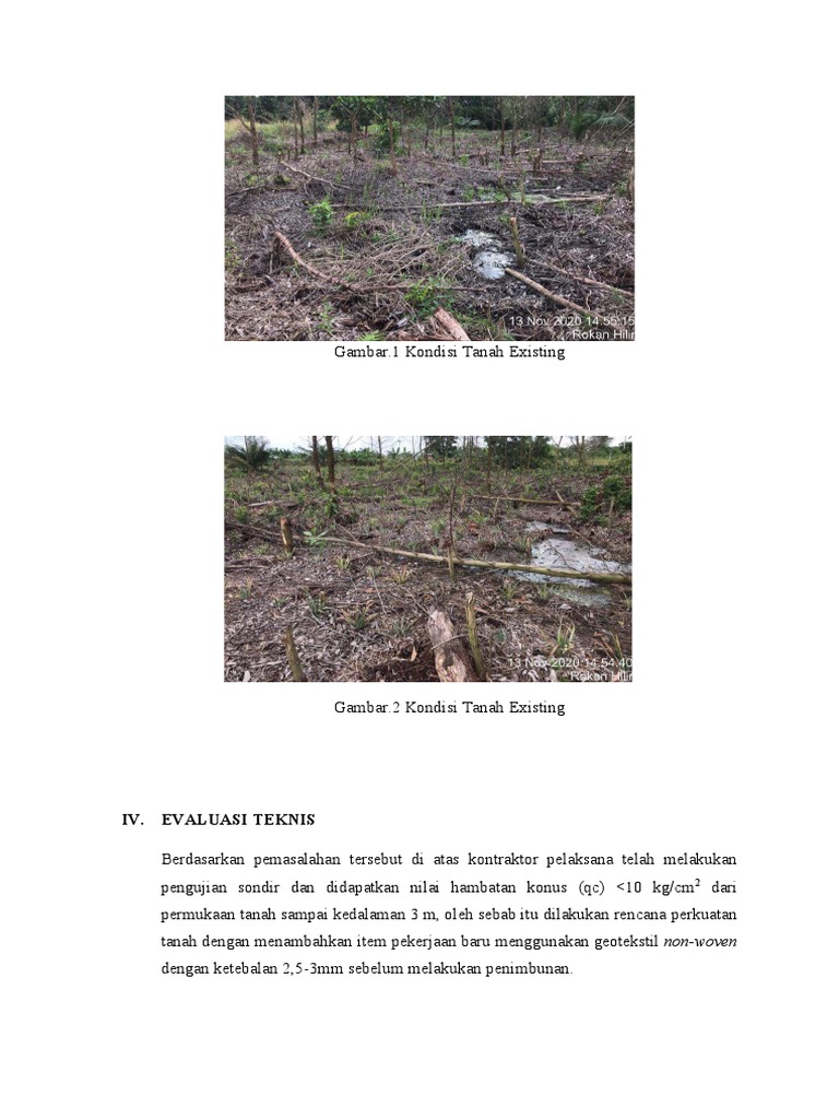 Justifikasi Teknis Proyek Geotekstil | PDF | Griya & Taman | Teknologi ...