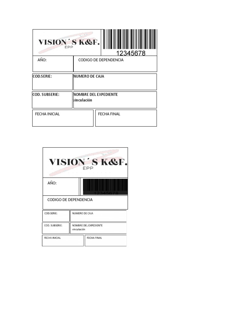 Rotulo de La Caja de Archivo | PDF