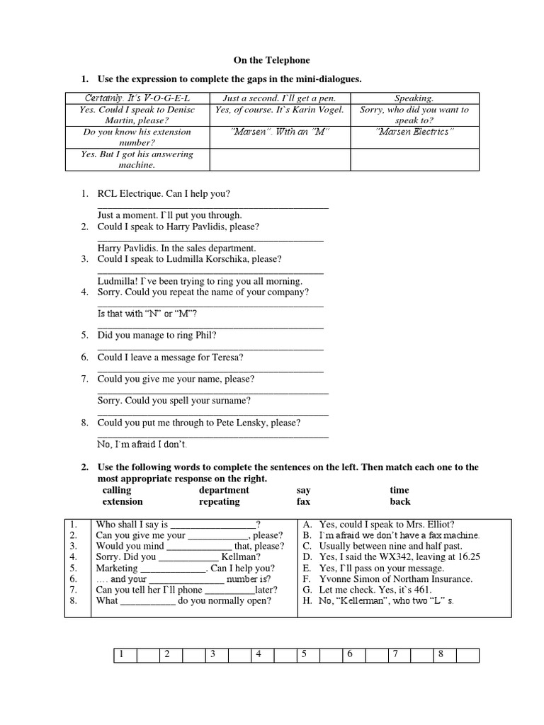 On The Telephone | PDF