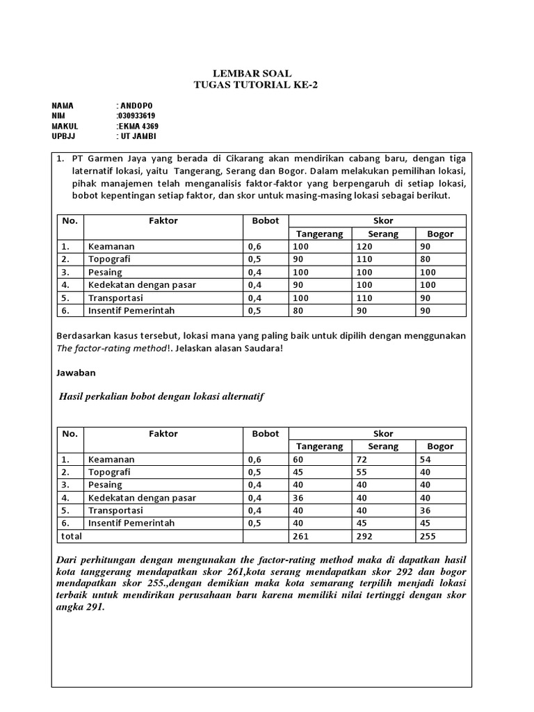 Soal EKMA4369 Tugas2 | PDF