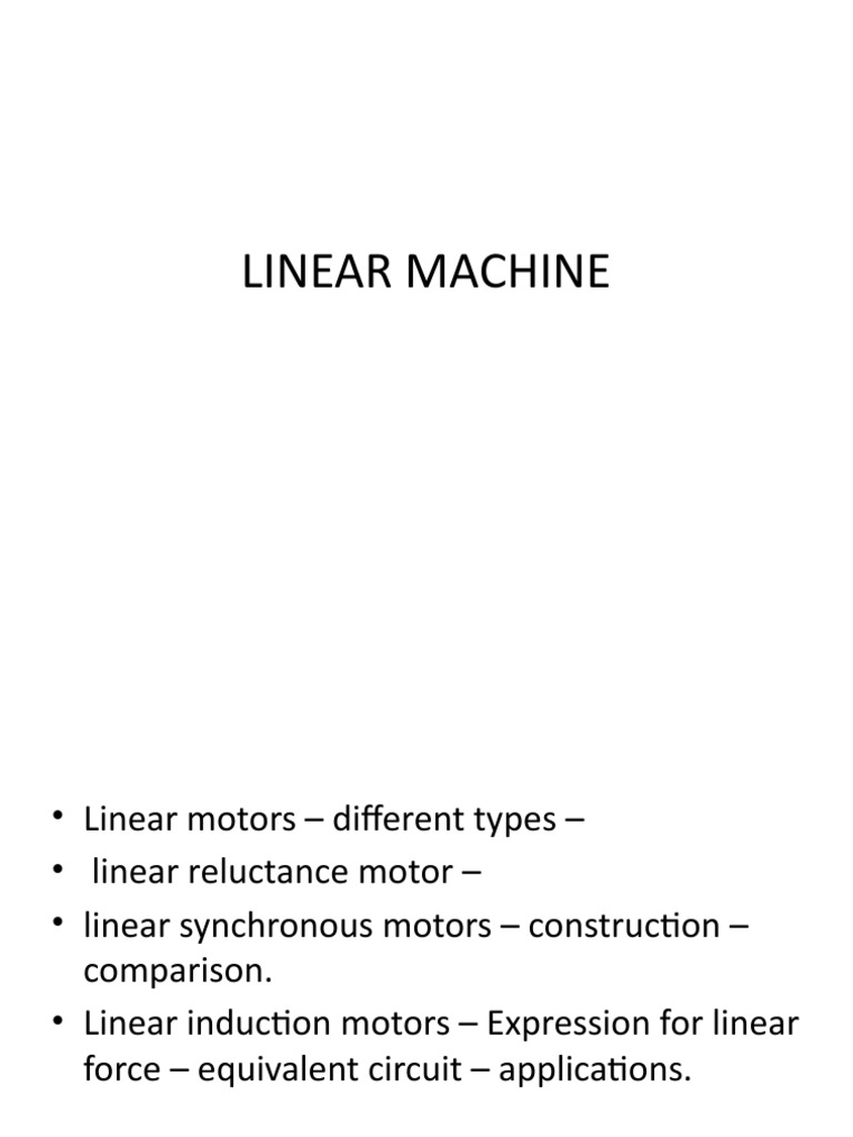 Linear Machine | PDF