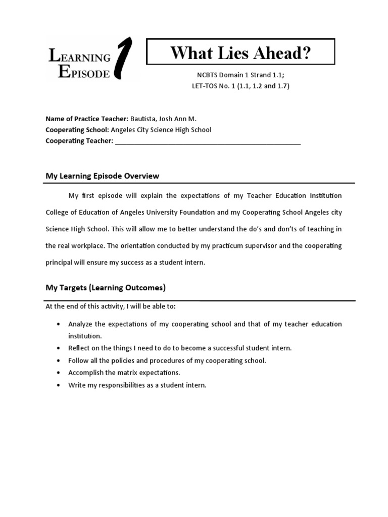 My High School Teacher: Episode 1 Overview | PDF | Teacher Education ...