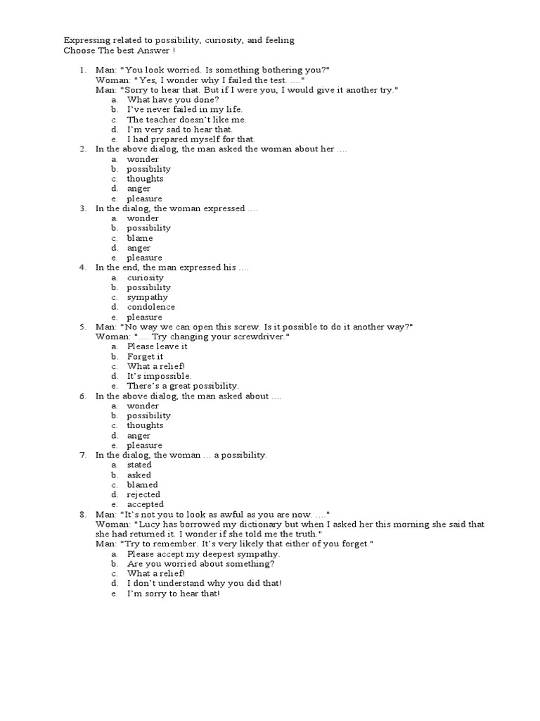 Expressing Related To Possibility | PDF