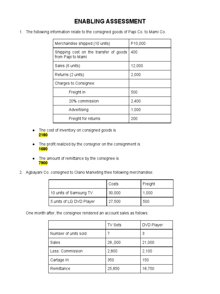 Consignment Receipt Summary | PDF | Home & Garden