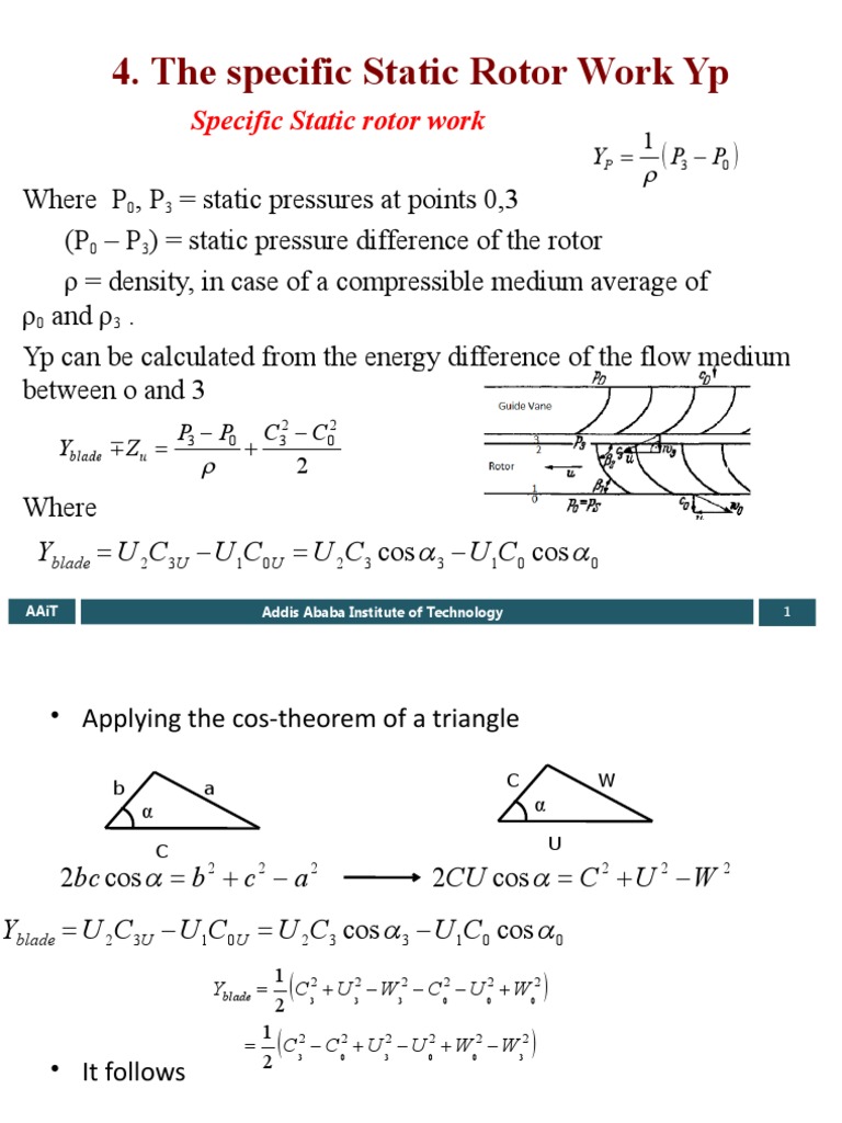 Chapter 4 - Specific Static Rotor Work | PDF | Turbine | Turbomachinery