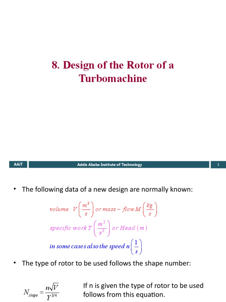 Rotor Design for Turbomachines | PDF | Turbine | Turbomachinery