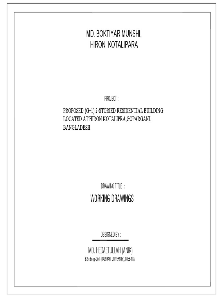 Full Final Drawing For Project | PDF | Building Materials | Building