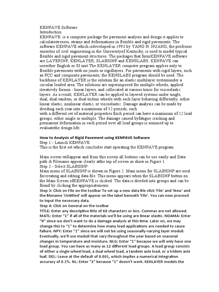 How To Analysis of Rigid Pavement Using KENPAVE Software | PDF ...