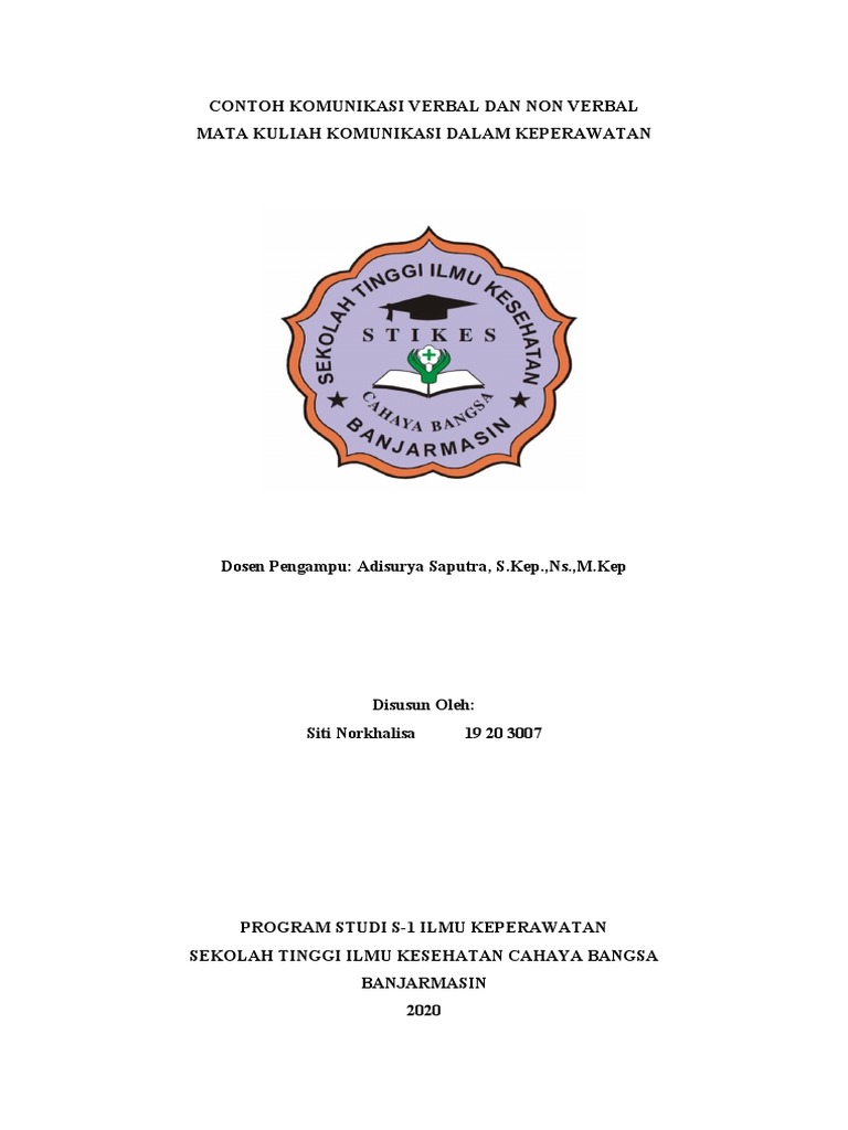 Contoh Komunikasi Verbal Dan Non Verbal | PDF