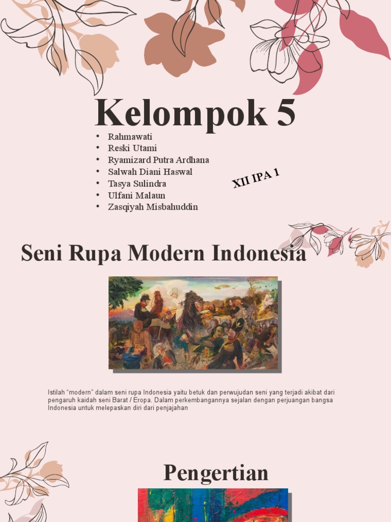 Kelompok 5 (Seni Rupa Modern Indonesia) | PDF | Sejarah