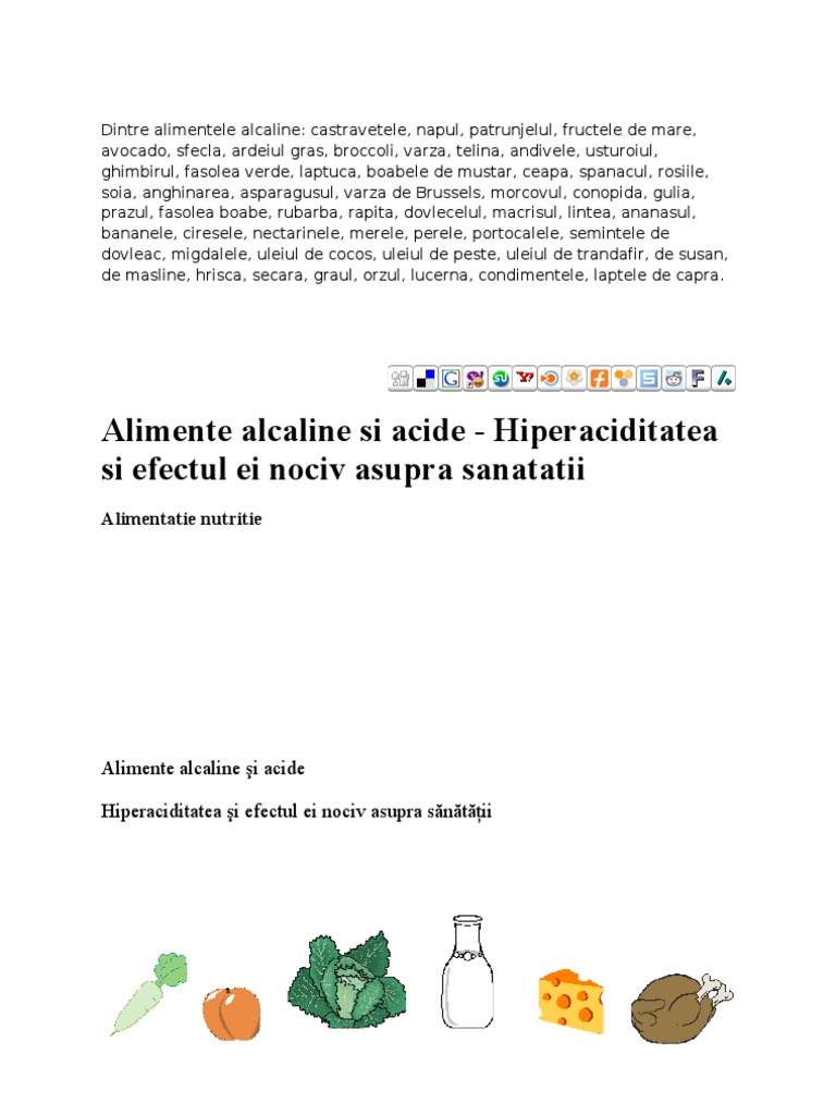 alimente acide si alcaline