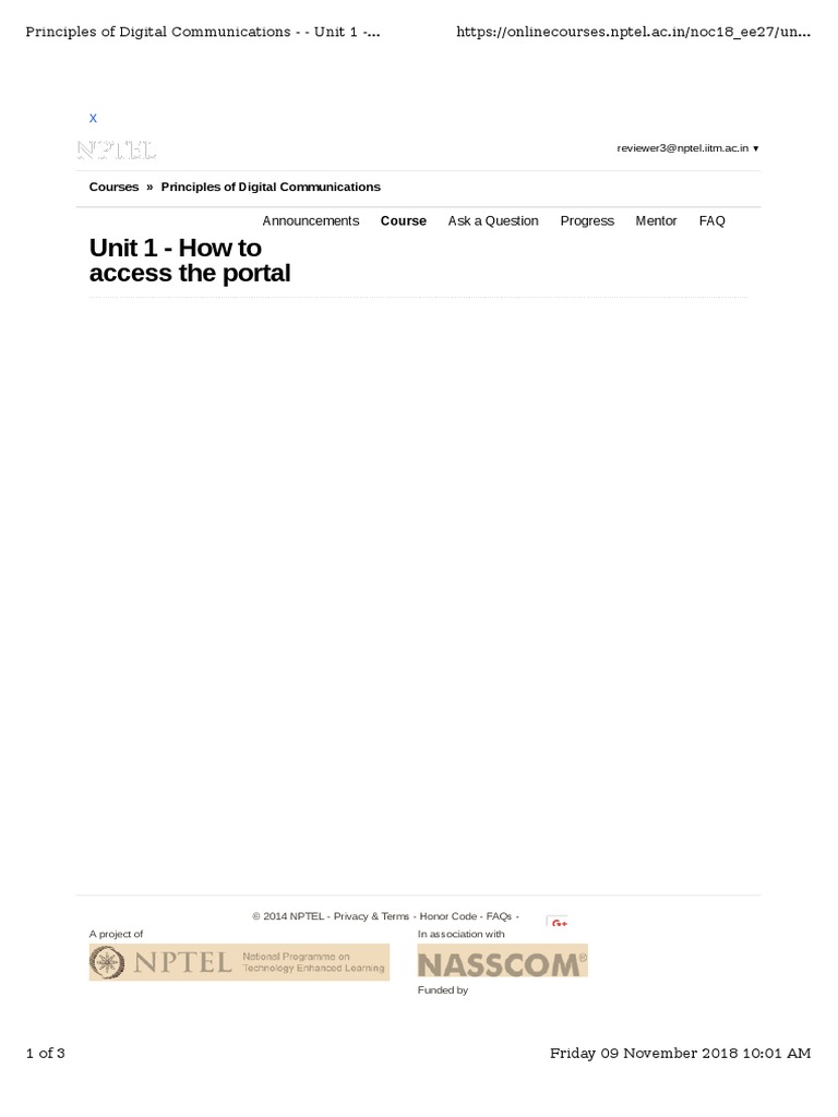 Assignments - NOC - Principles of Digital Communications - 2018 | Download Free PDF | Bandwidth ...