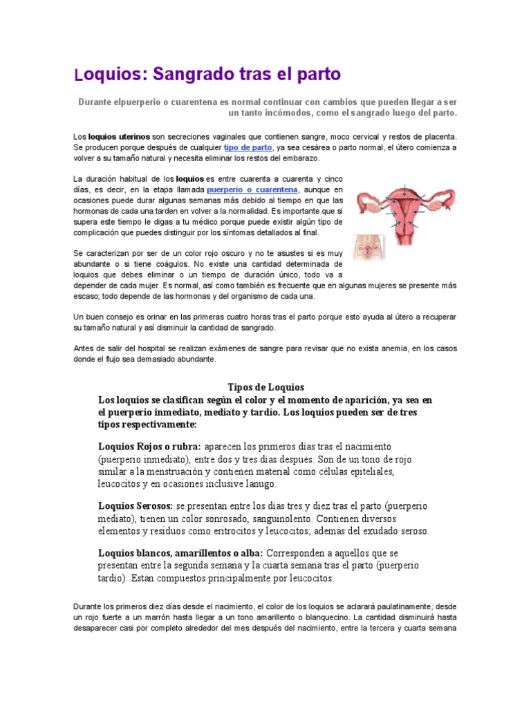 Loquios | PDF | Periodo posparto | Parto