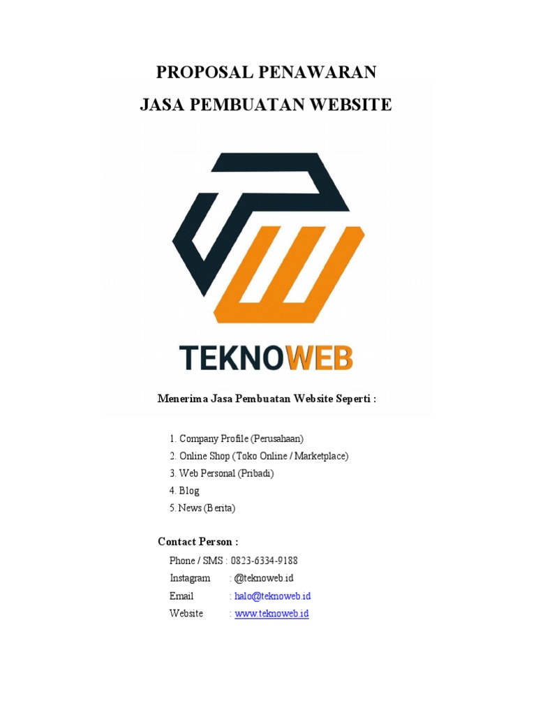 Penawaran Website Teknoweb Indonesia - 1 12 | PDF | Bisnis | Seni Penawaran Website Teknoweb Indonesia - 1 12 | PDF | Bisnis | Seni