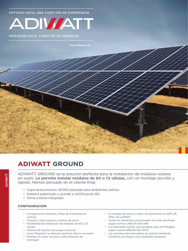 Adiwatt Ground Plano Datasheet | PDF | Química | Rieles