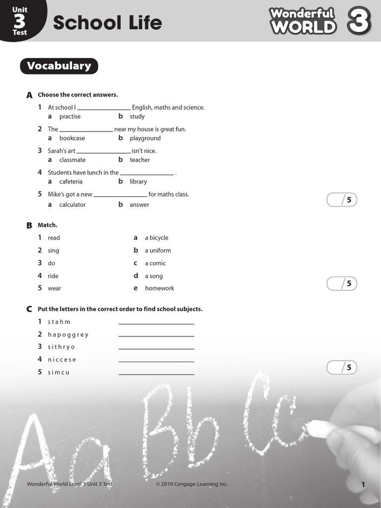 School Life: Vocabulary | PDF | English Language | Linguistics