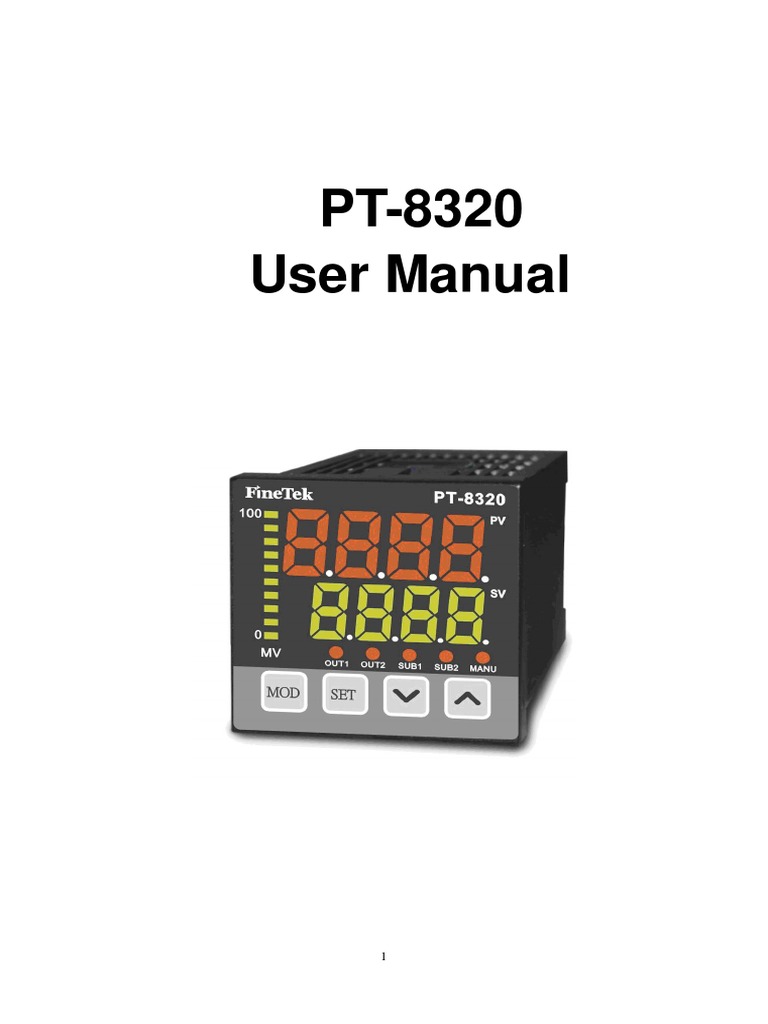 PT-8320 Manual | PDF | Thermocouple | Parameter (Computer Programming)