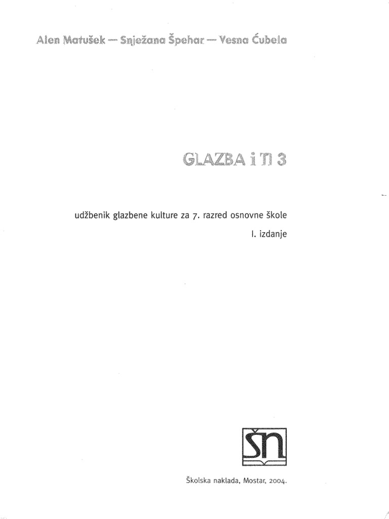 Glazba I Ti 3 Knjiga | PDF
