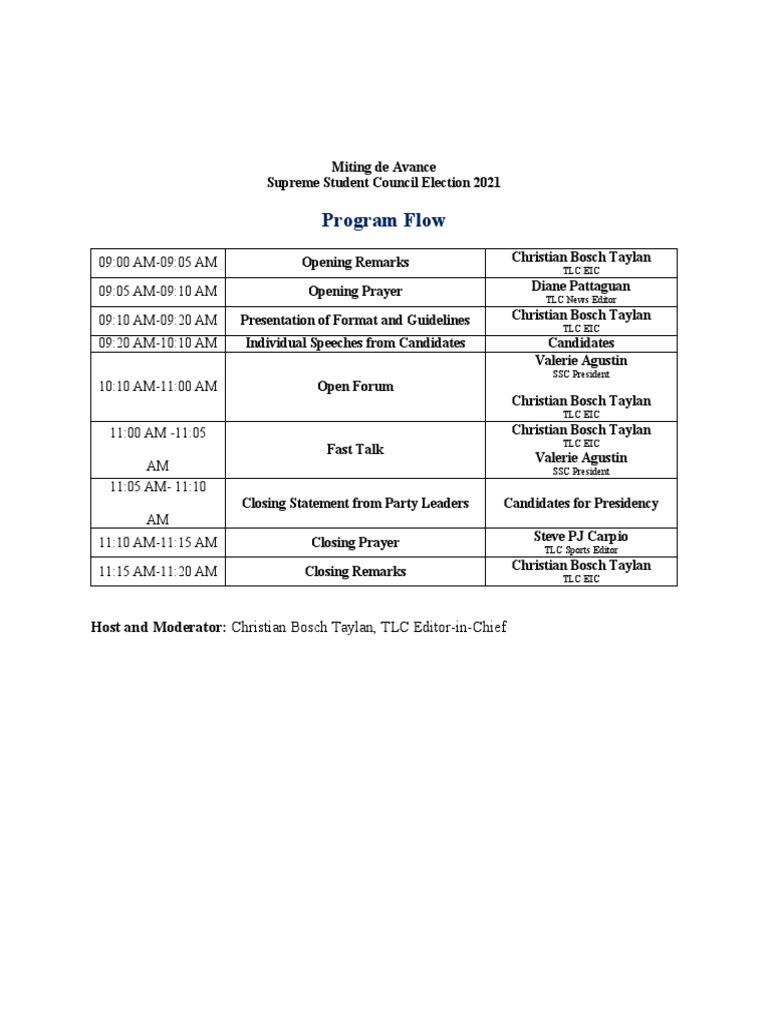 Miting de Avance Guidelines-1 | PDF | Question | Communication