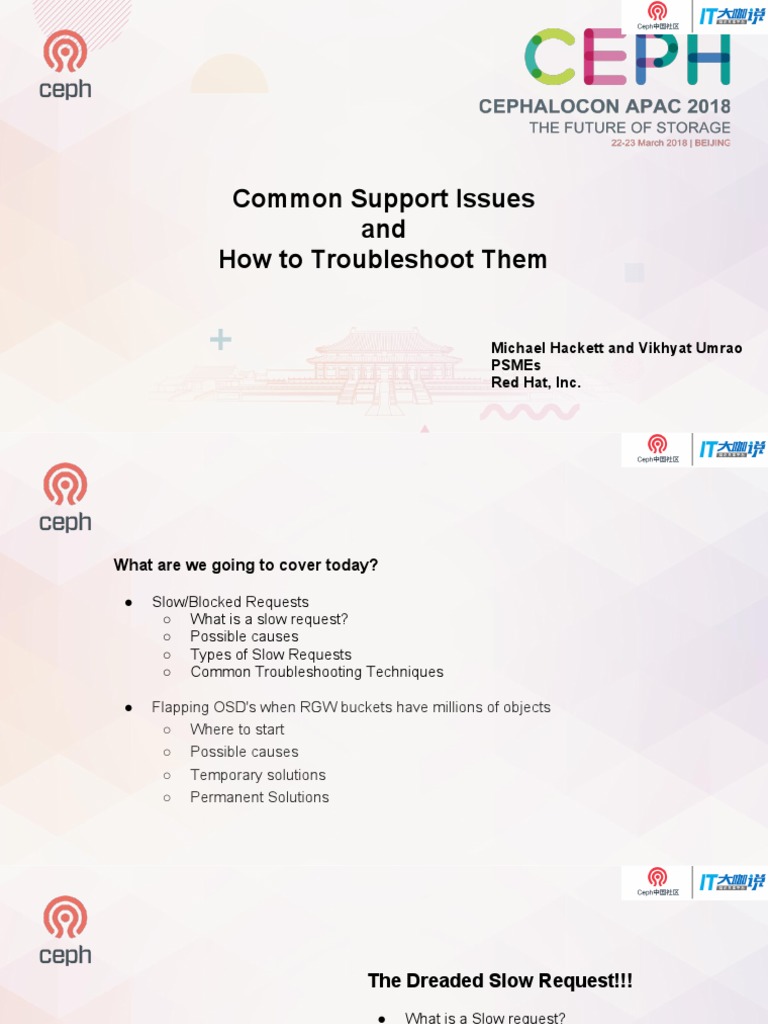 Troubleshooting Common Ceph Support Issues: Techniques for Resolving ... Troubleshooting Common Ceph Support Issues: Techniques for Resolving ...