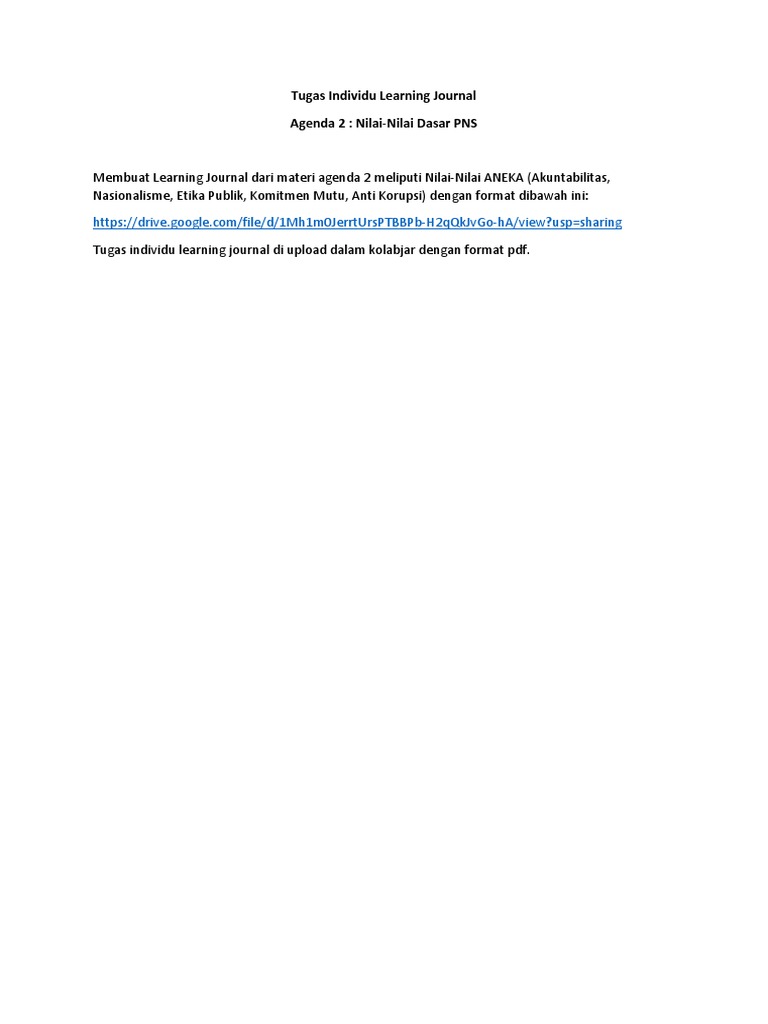 Tugas Individu Learning Journal | PDF