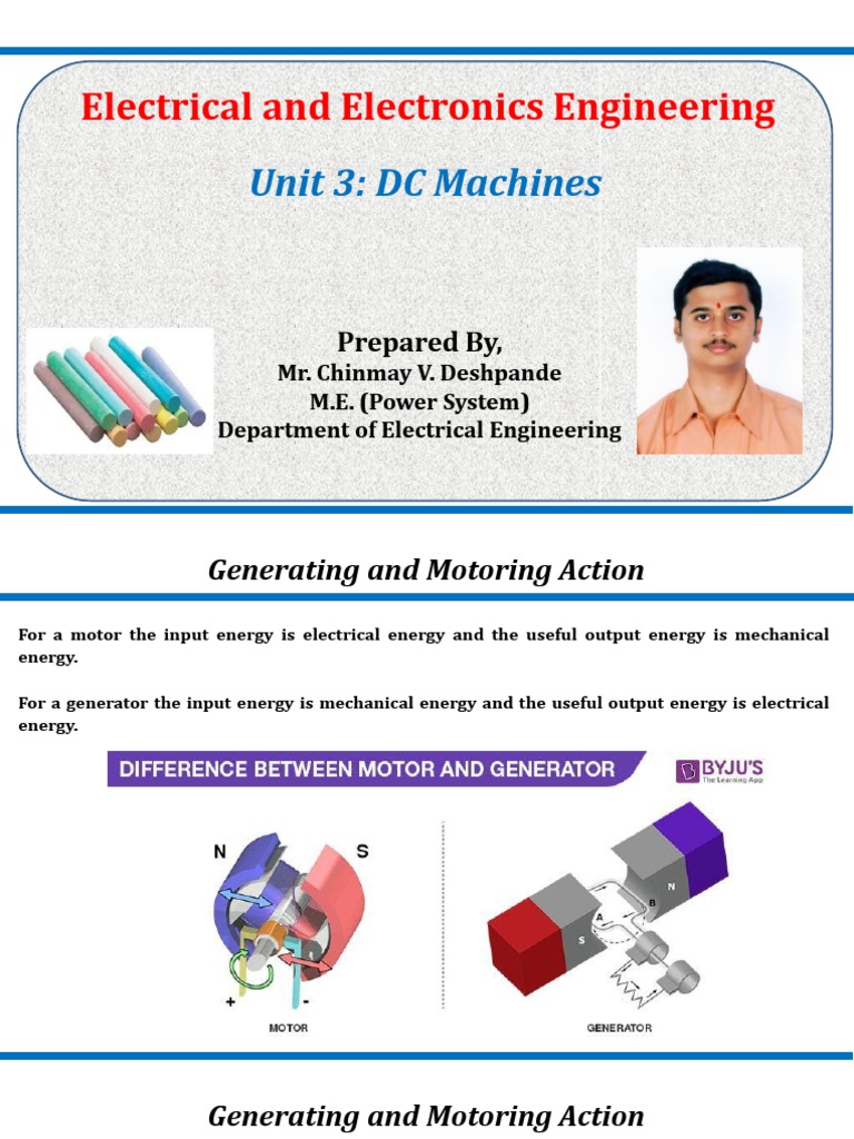 Unit 3 EEE | PDF | Electric Motor | Electromagnetic Induction