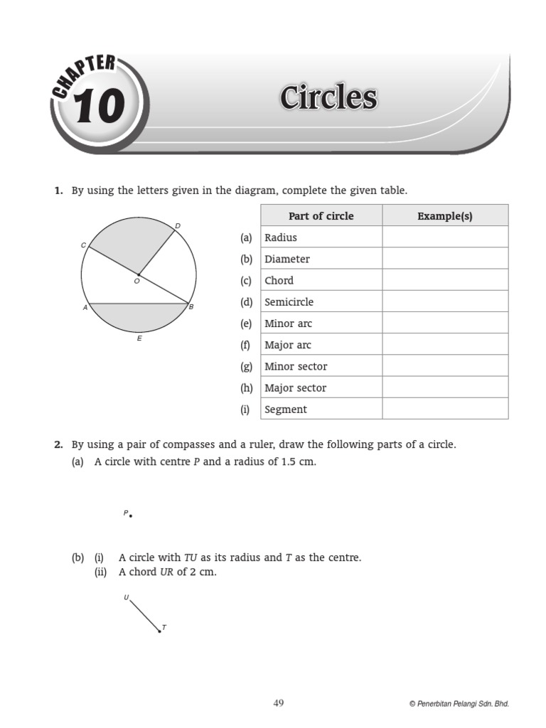 Circles: CH CH | PDF | Area | Geometric Shapes