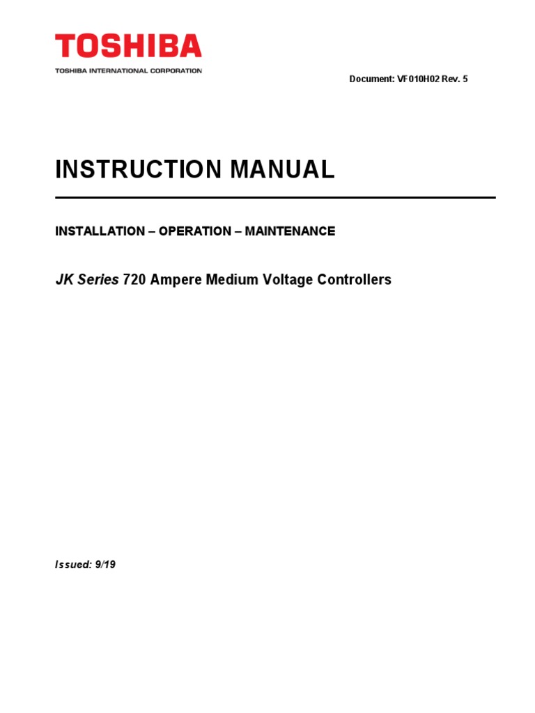 Instruction Manual: JK Series 720 Ampere Medium Voltage Controllers ...