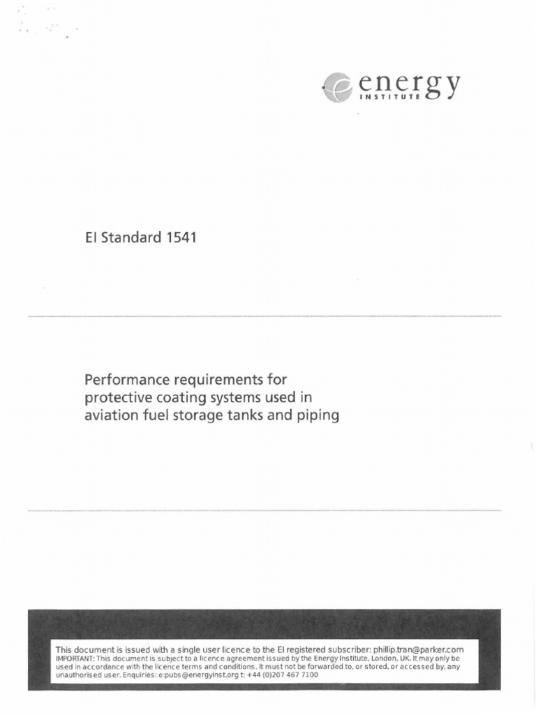 EI 1541 1st Edition - Epoxy | PDF | Jet Fuel | Employment