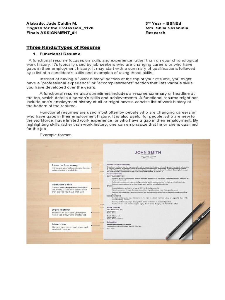 Three Types of Resume | PDF | Résumé | Labour