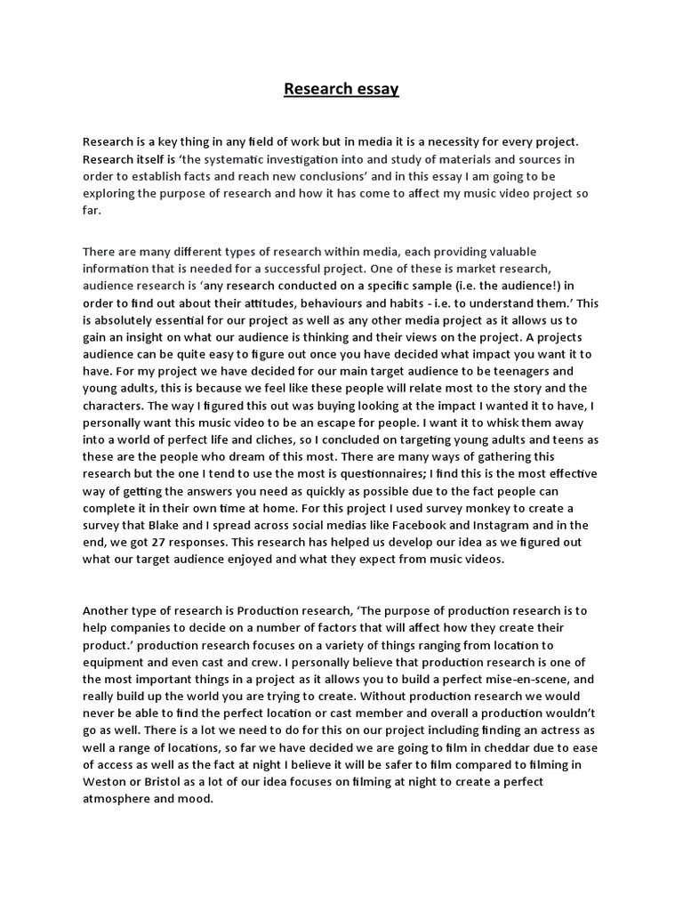 Research Essay | PDF | Qualitative Research | Data