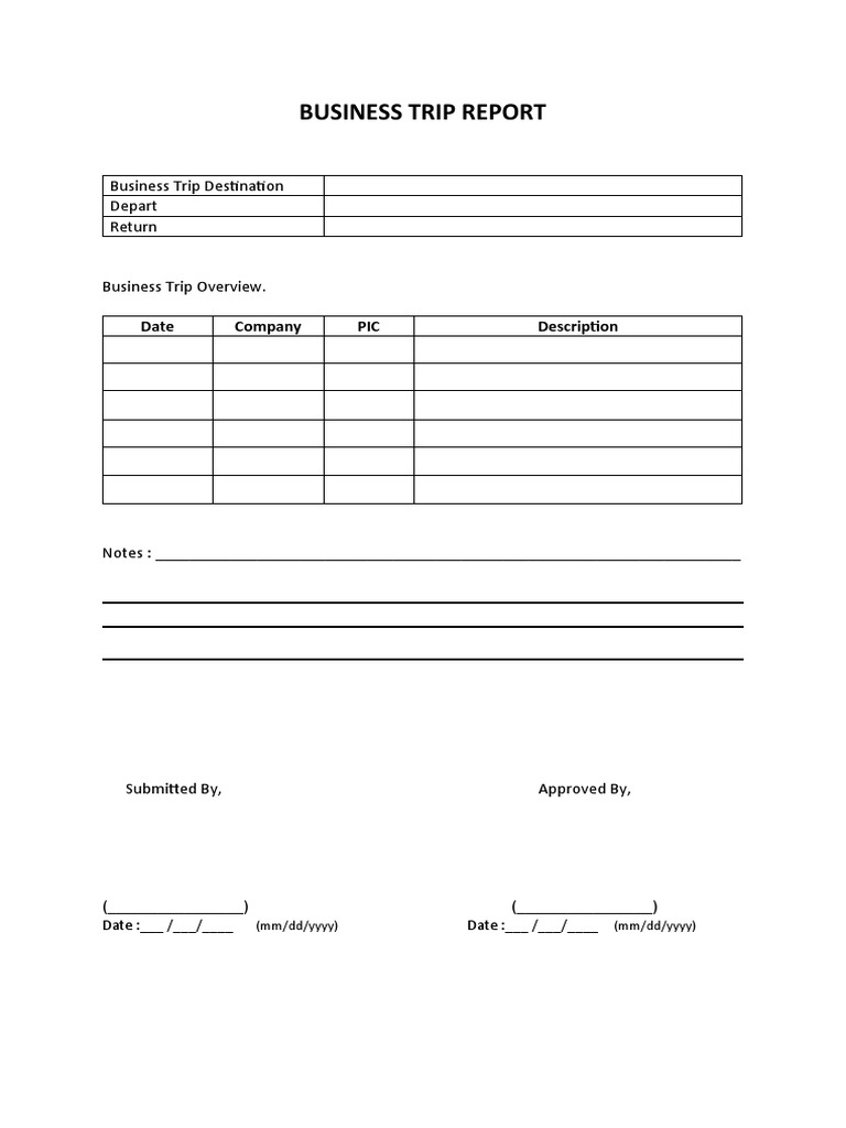 Business Trip Report | PDF