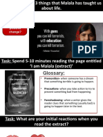 A Schoolgirl's Diary From I AM MALALA | PDF | Malala Yousafzai