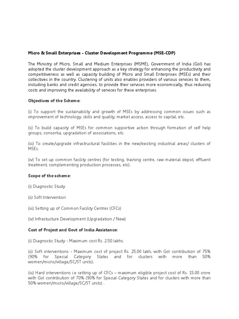 Msme CDP | PDF | Economies | Business