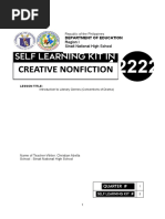 Creative Writing 11 - SECOND QUARTER Weeks 1 - 4 | PDF ...