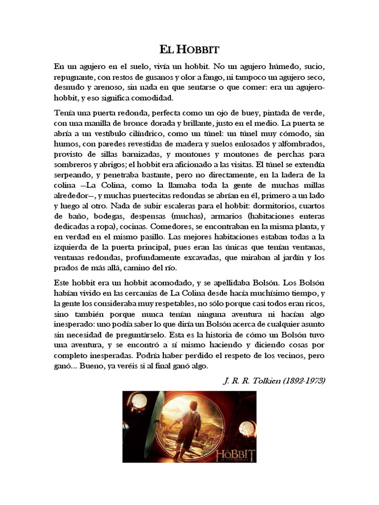 El Hobbit | PDF | Historia