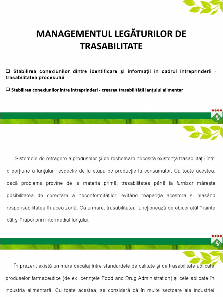 C8 - LP8 - Trasabilitate - Managemnentul Legaturilor de Trasabilitate | PDF