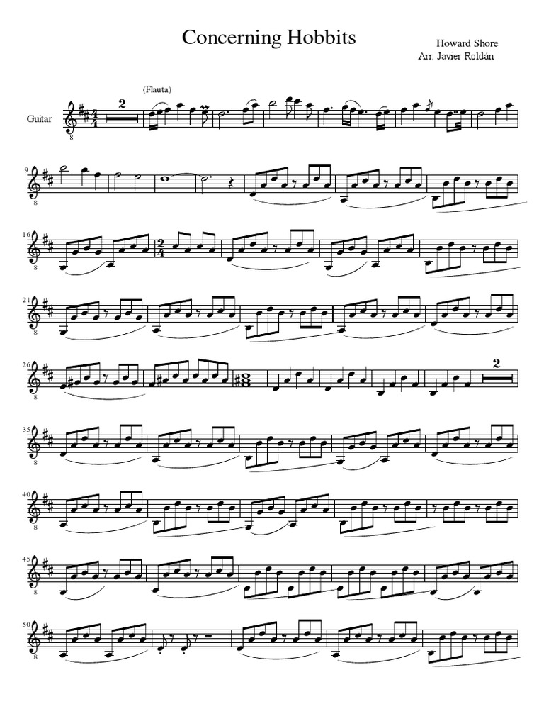 Concerning Hobbits Guitar Tabs | PDF