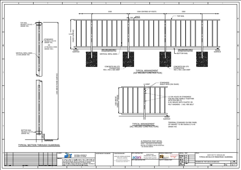04.typical Details of Pedestrian Guardrail | PDF | Building Materials ...