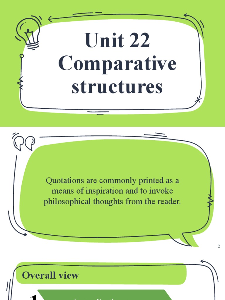 Unit 22 Comparative Structures | PDF | Adjective | Scientific ...