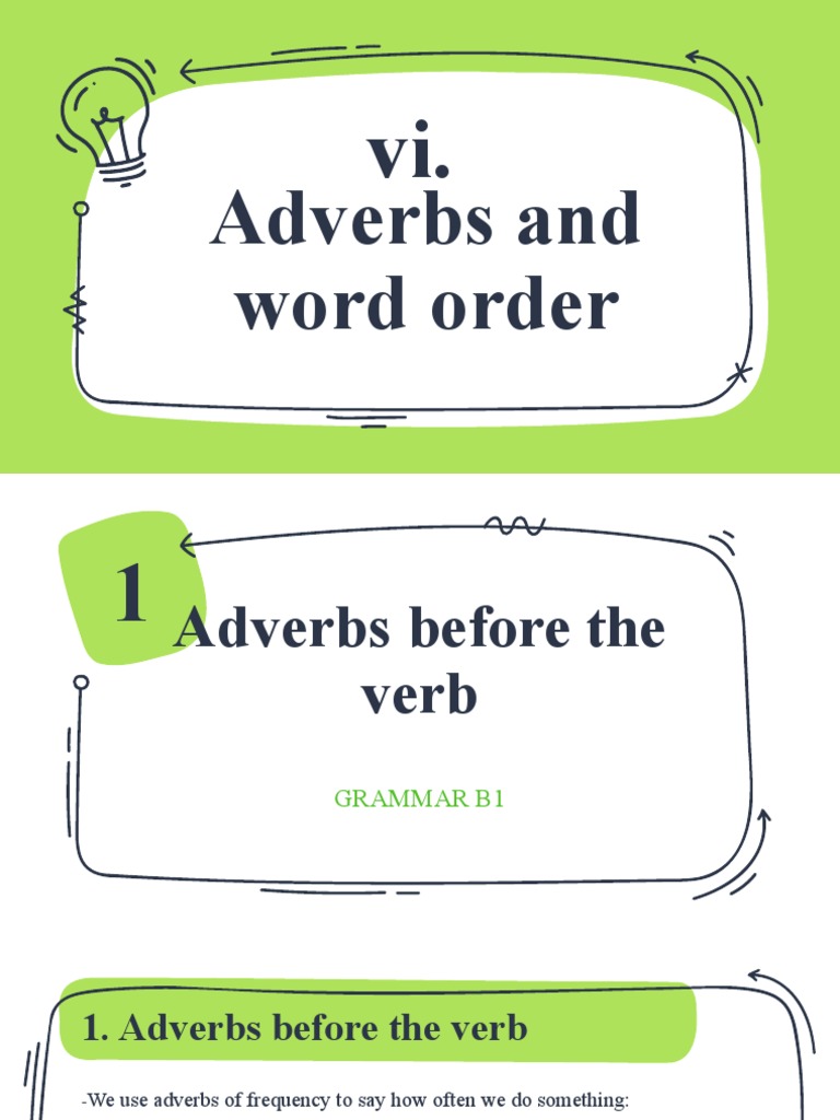Adverbs and Word Order | PDF | Verb | Adverb
