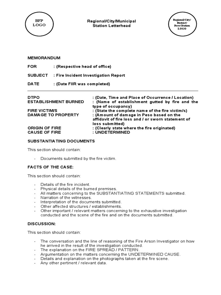 Fire Incident Investigation Report 19june2020 | PDF | Justice | Crime ...