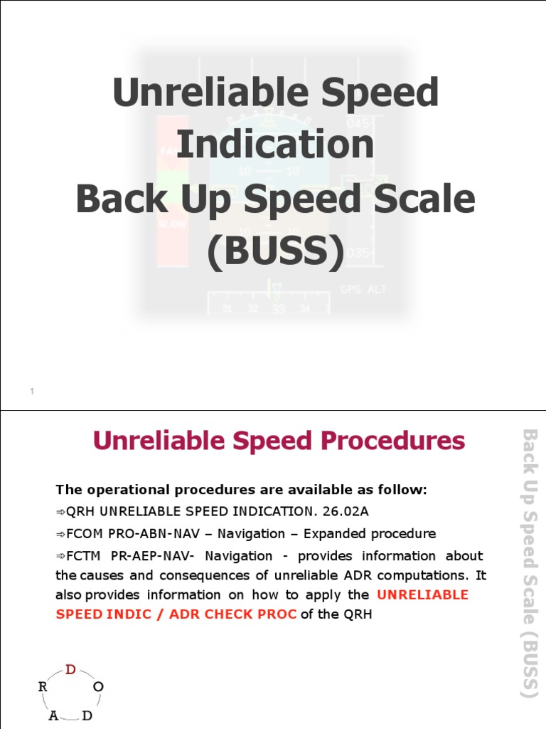 Back Up Speed Scale (BUSS) | PDF | Aviation | Aerospace