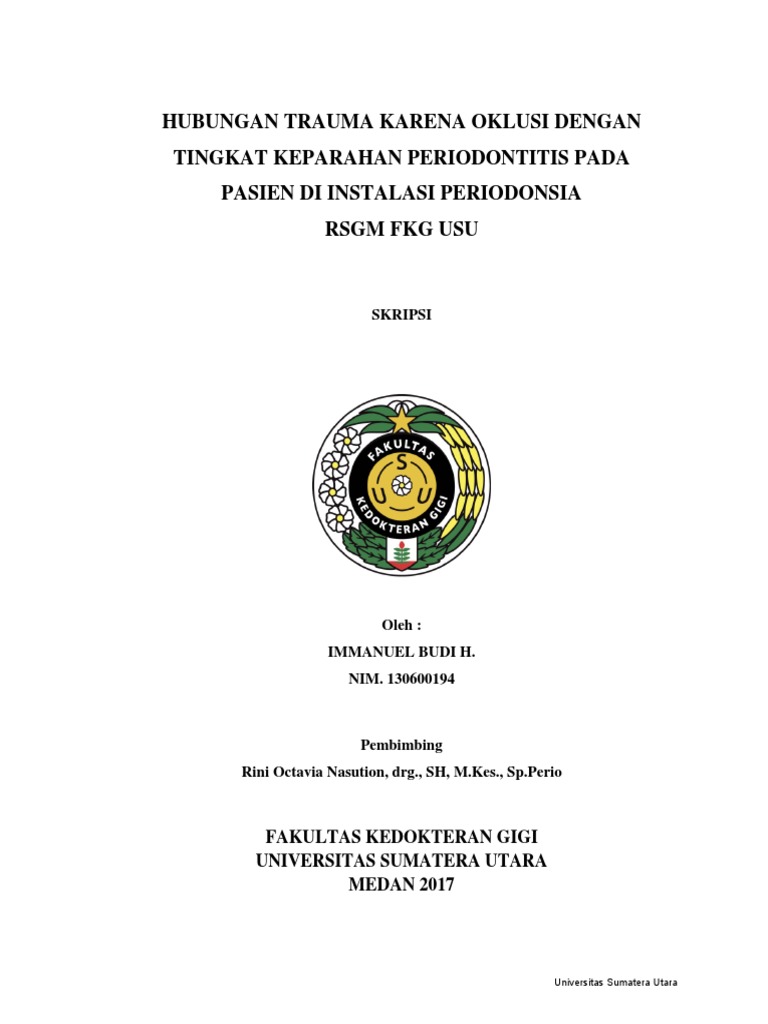 Hubungan Trauma Oklusi dan Periodontitis | PDF | Sains & Matematika