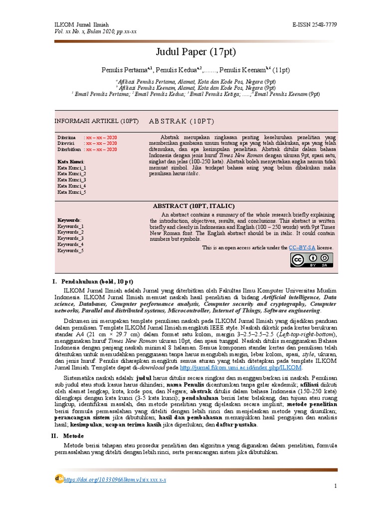 Ilkom Template 2020 | PDF