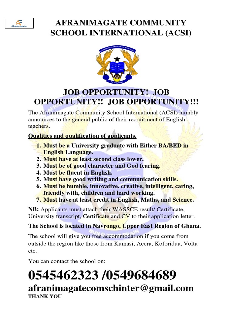 English Teachers Anouncement | PDF