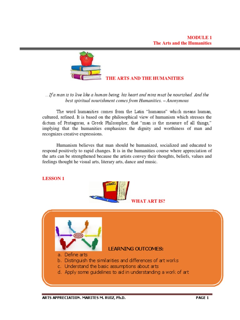 Arts Appreciation Module | PDF | Paintings | Realism (Arts)