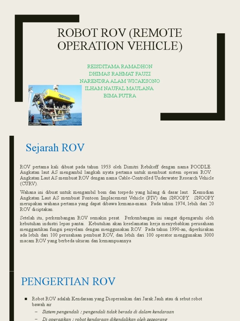 Robot ROV (REMOTE OPERATION VEHICLE) | PDF