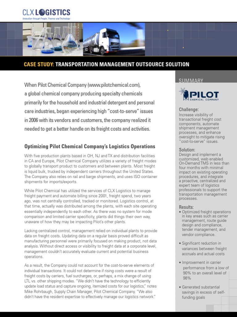 CLX Case Study Interactive | PDF | Cargo | Logistics