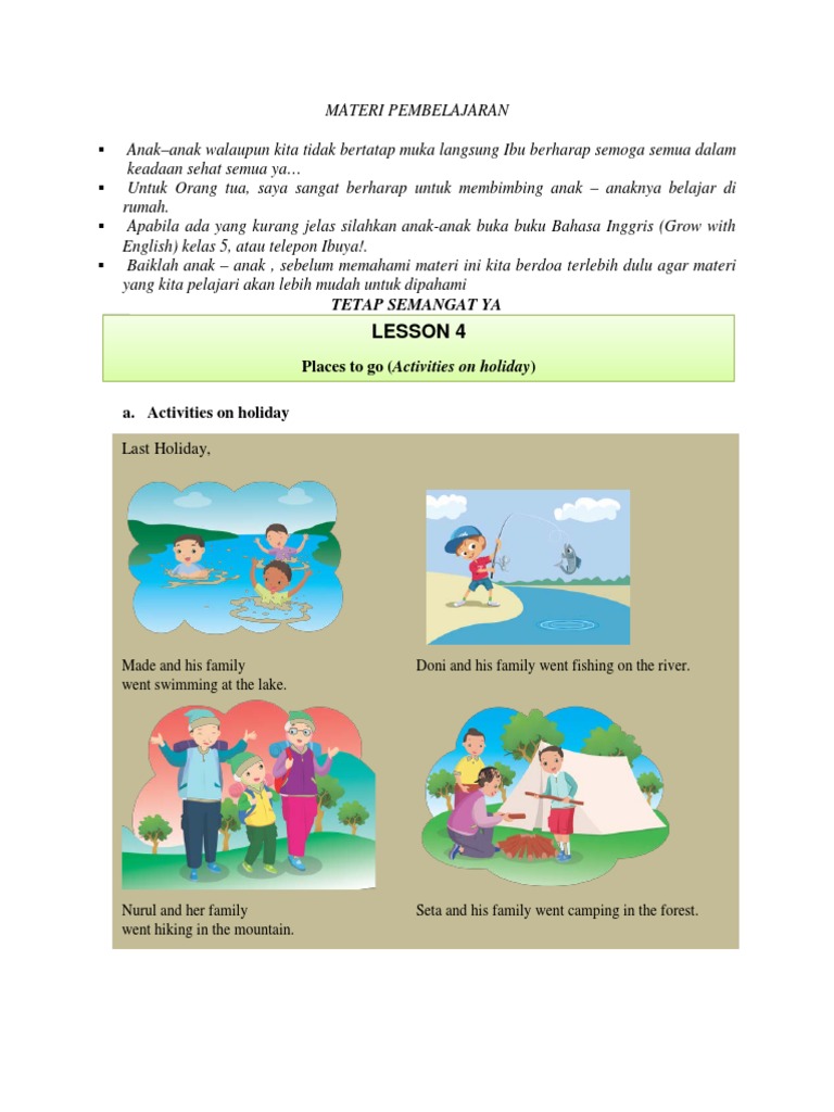 Materi Dan Soal B Ingg Lesson 4 Pdf Linguistics